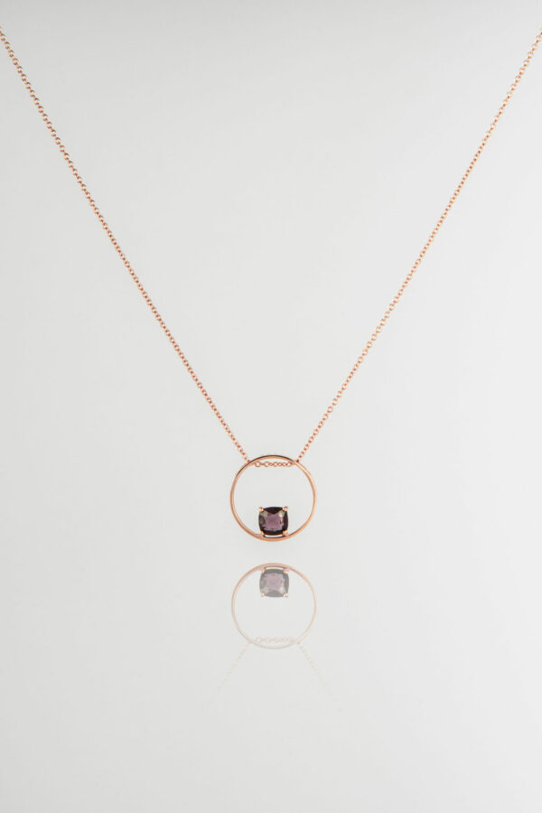 Collana in Oro Rosa con Spinello 0,77 ct | Cler Lago Di Como